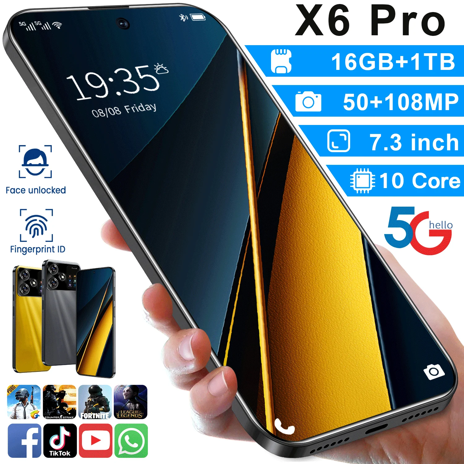 X6-Pro-Smartphone-Android-D-bloqu-T-l-phone-Portable-Version-Globale-16 ...