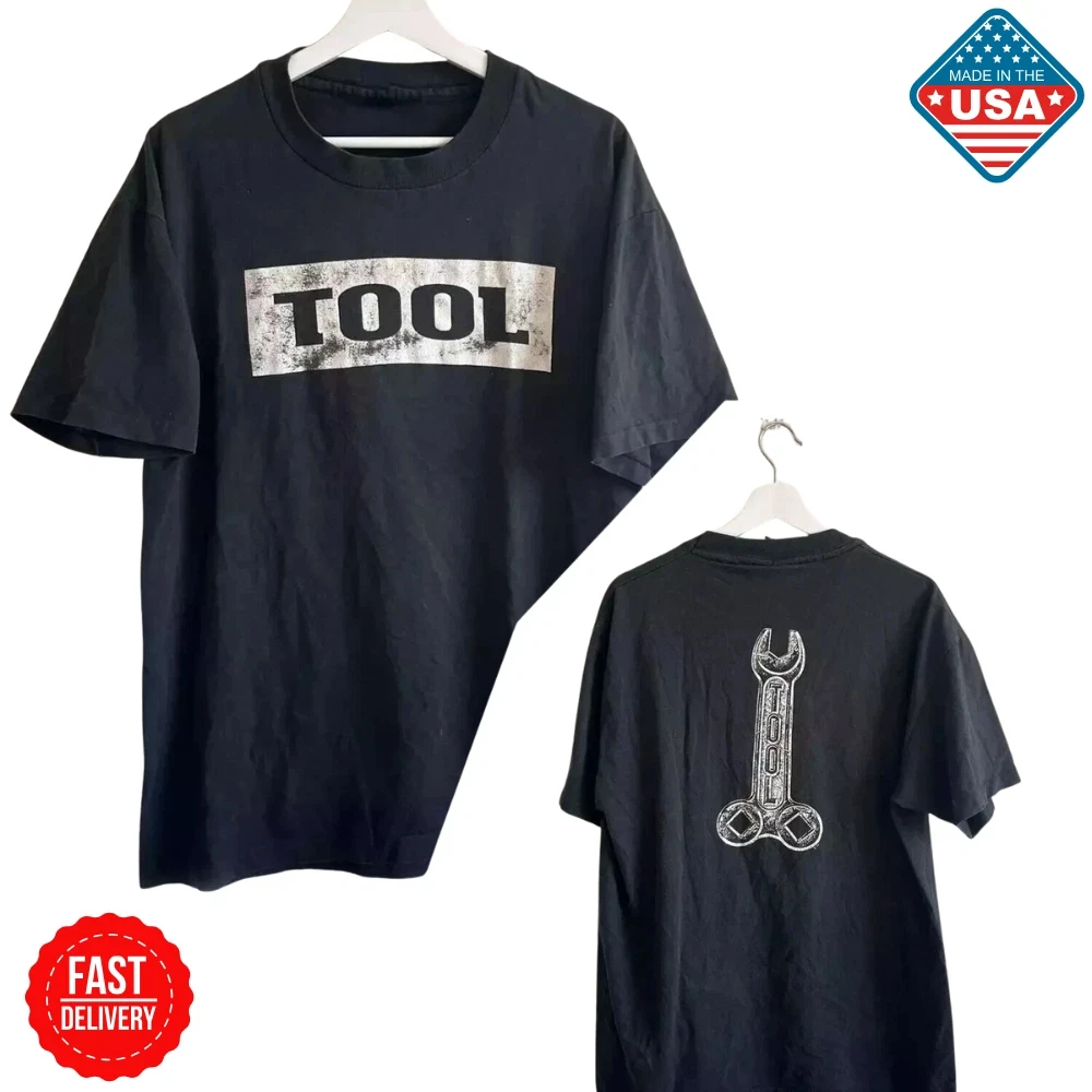 Vintage 90s Tool Alternative Metal Rock Band Wrench Tour Tshirt Graphic ...
