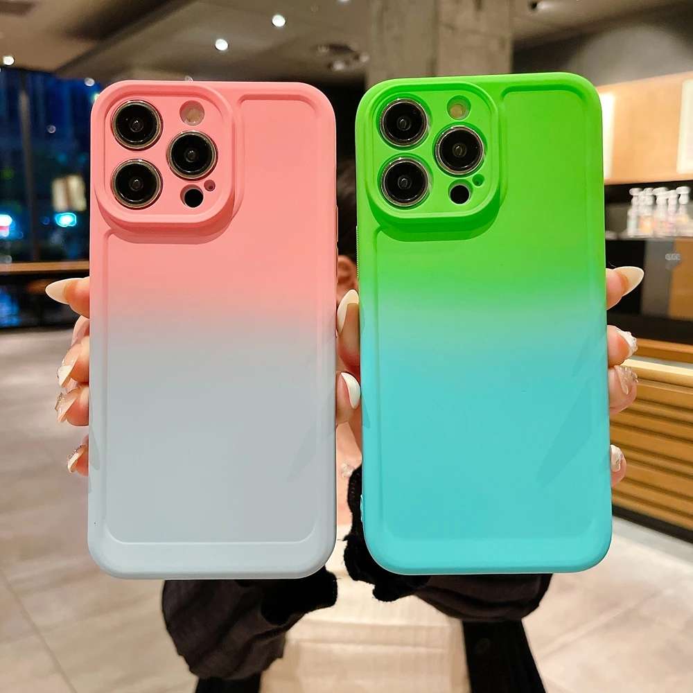 Gradient Soft Silicone Case for Realme 8i (E)