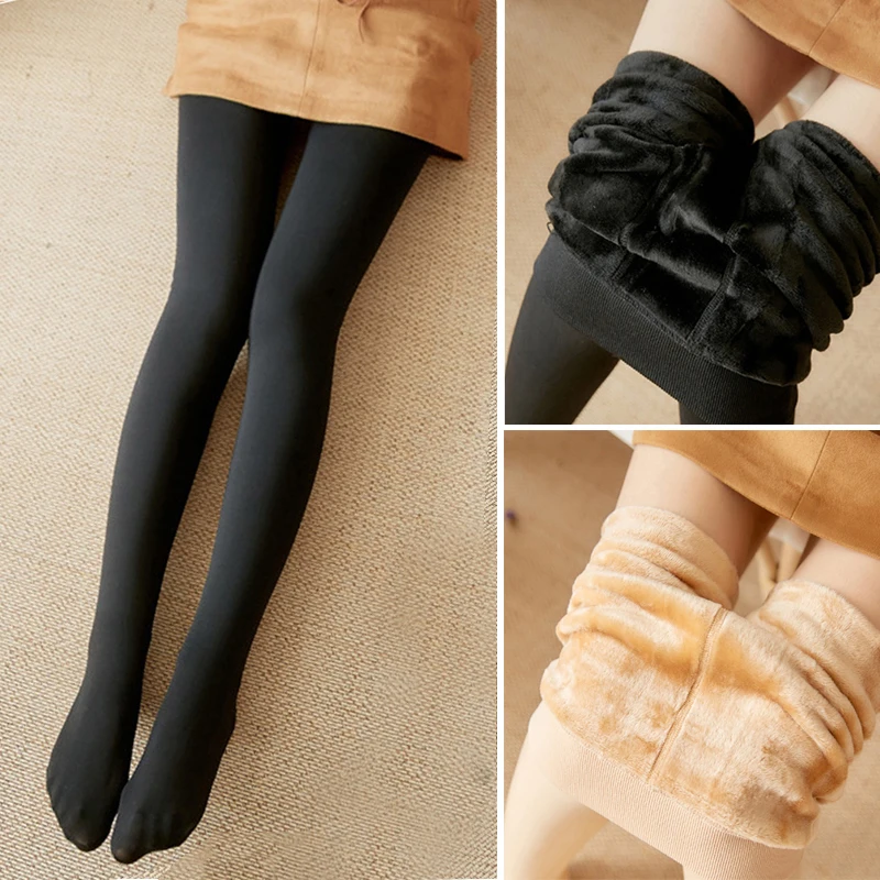 Winter-Warm-Pantyhose-Women-Elastic-Slim-Fleece-Pantyhose-Velvet-Thick ...