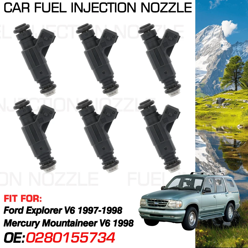 0280155734-97JF-BA-6x-Car-Fuel-Injectors-Nozzle-Injection-for-Ford ...
