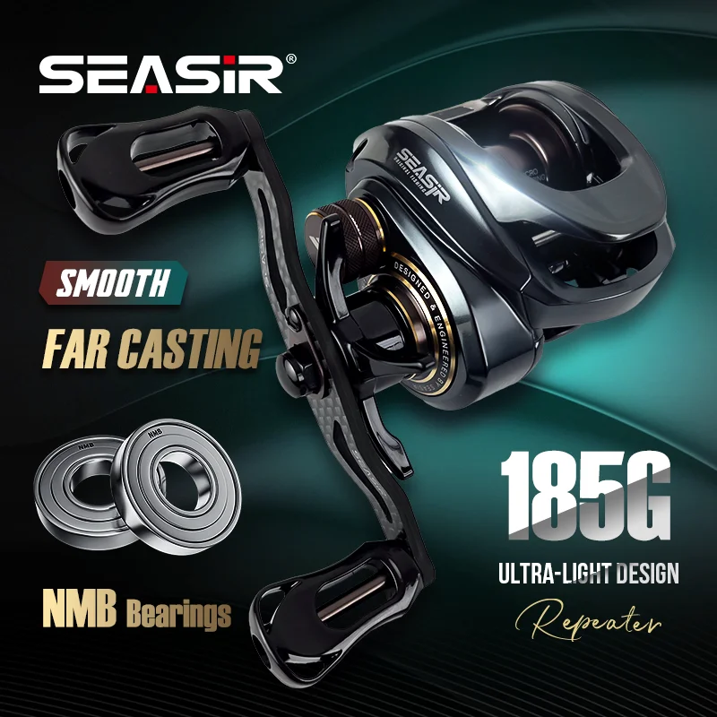 SEASIR-REPEATER-Rocker-e-grip-baitcasting-carretel-de-pesca-carbono-185g-ultra-leve-duplo-nmb ...