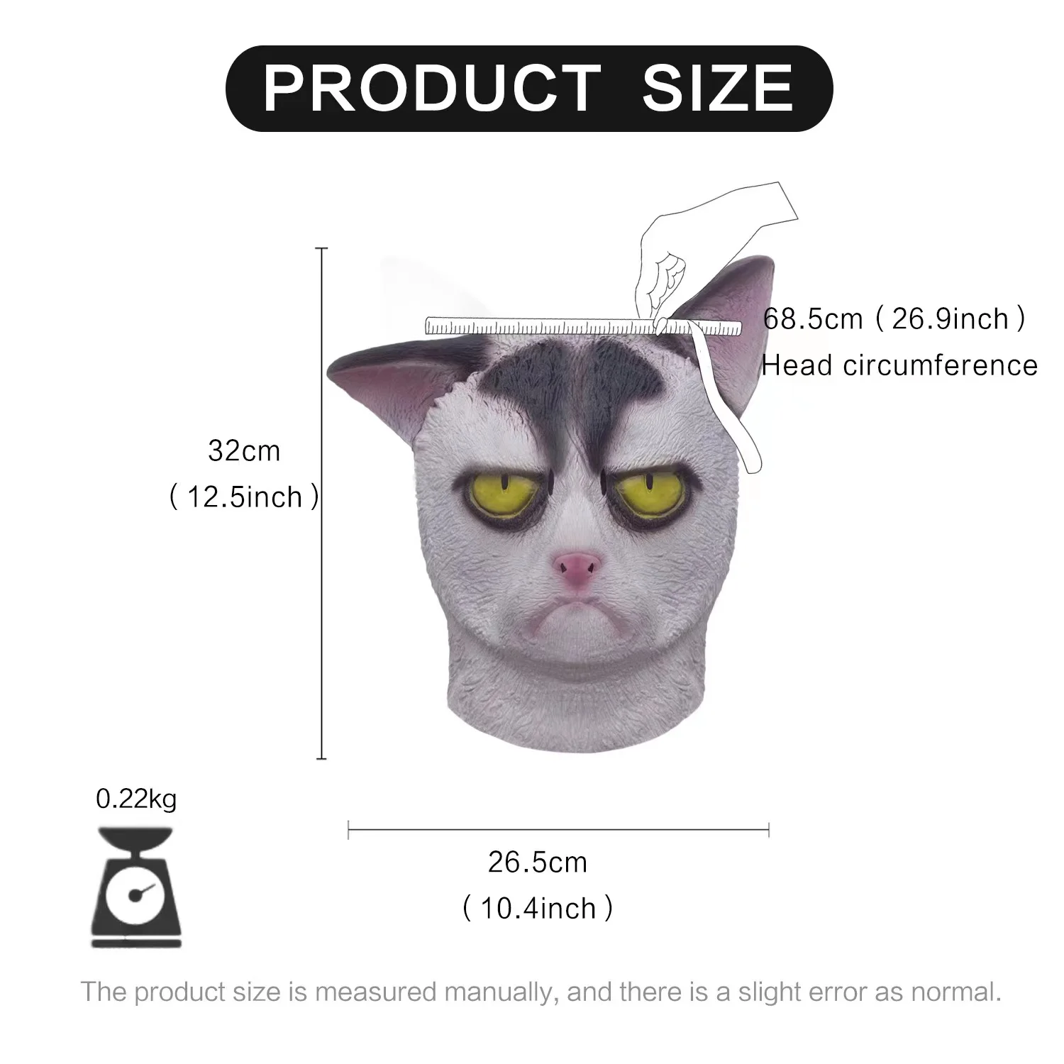 Grumpy Cat Halloween Mask