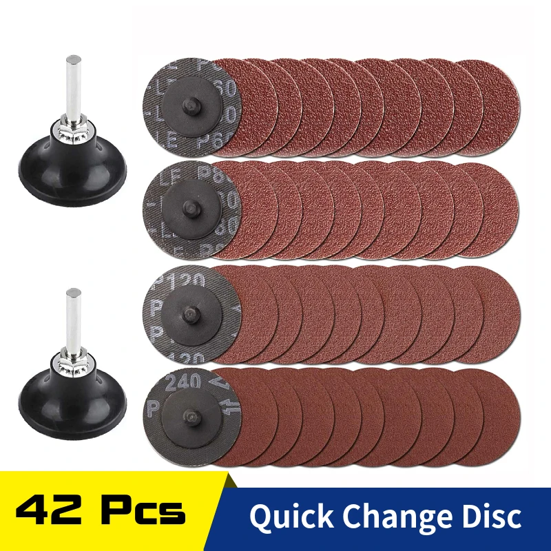 40Pcs-2-Inch-Sanding-Discs-60-80-120-240-Grit-for-Die-Grinder-Wood ...