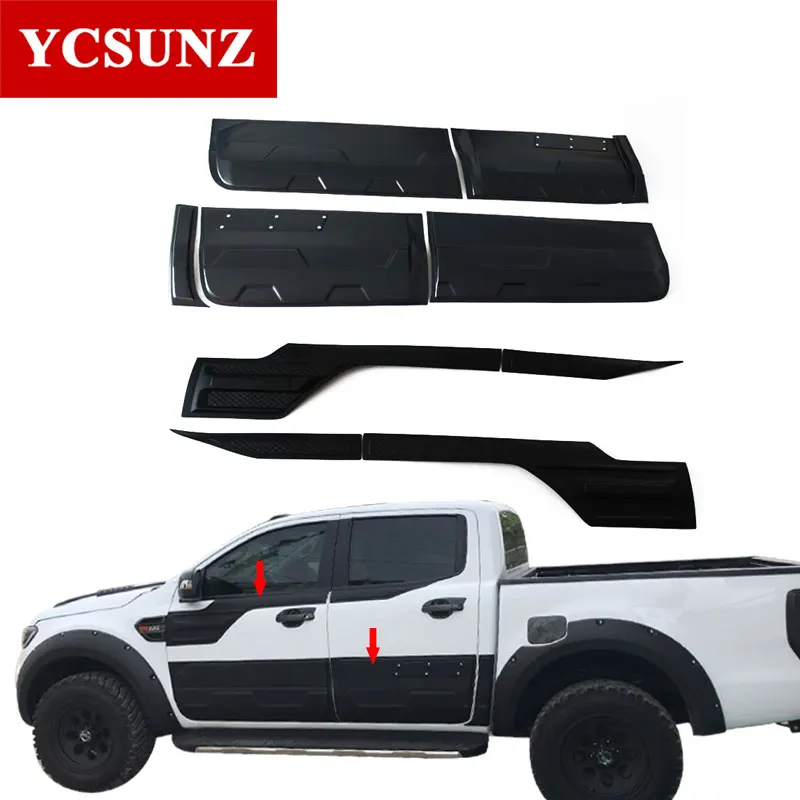 6pcs-set-Exterior-Body-Cladding-Kits-For-FORD-RANGER-T6-T7-2012-2019 ...