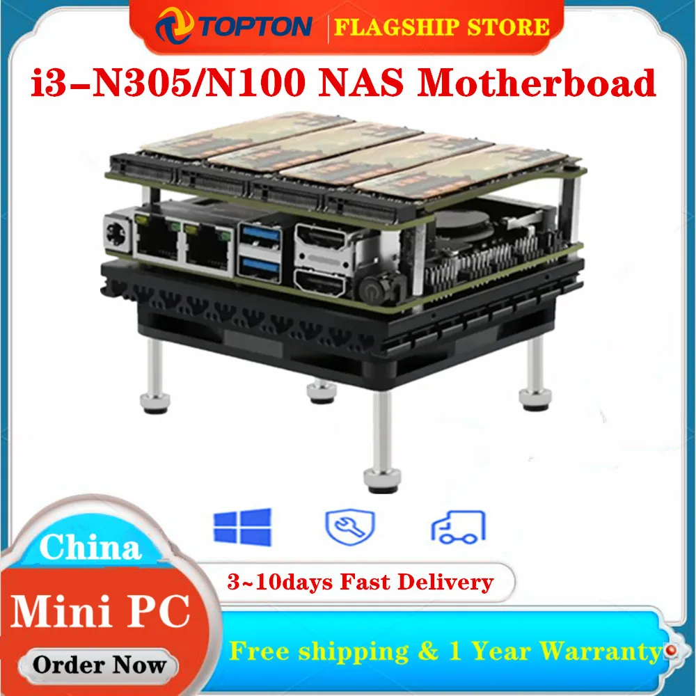 X86-P5-Firewall-Router-Development-NAS-Motherboard-4-M2-NVME-Kit-Board ...