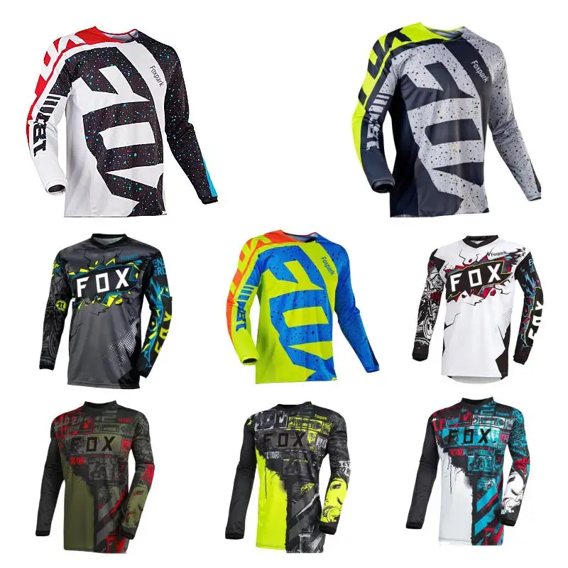 2024-Mountain-Bike-Team-Downhill-Jersey-MTB-Fox-e-Teleyi-Offroad ...