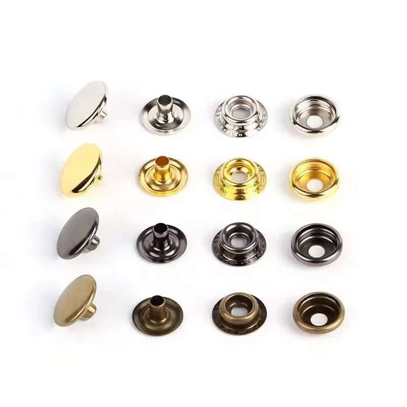 20/50/100 Sets #201 #203 Metal Snap Fasteners Snaps Button Press Studs ...