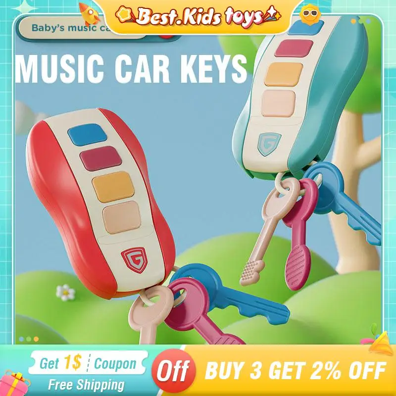 Baby Toys Musical Car Key Vocal Smart Remote Car Voices Pretend Play ...