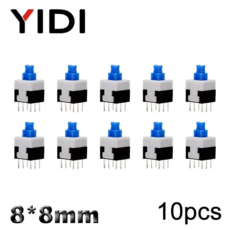 10 piezas PCB Tact Tactile Micro Mini Latching Push Button On Off Auto ...
