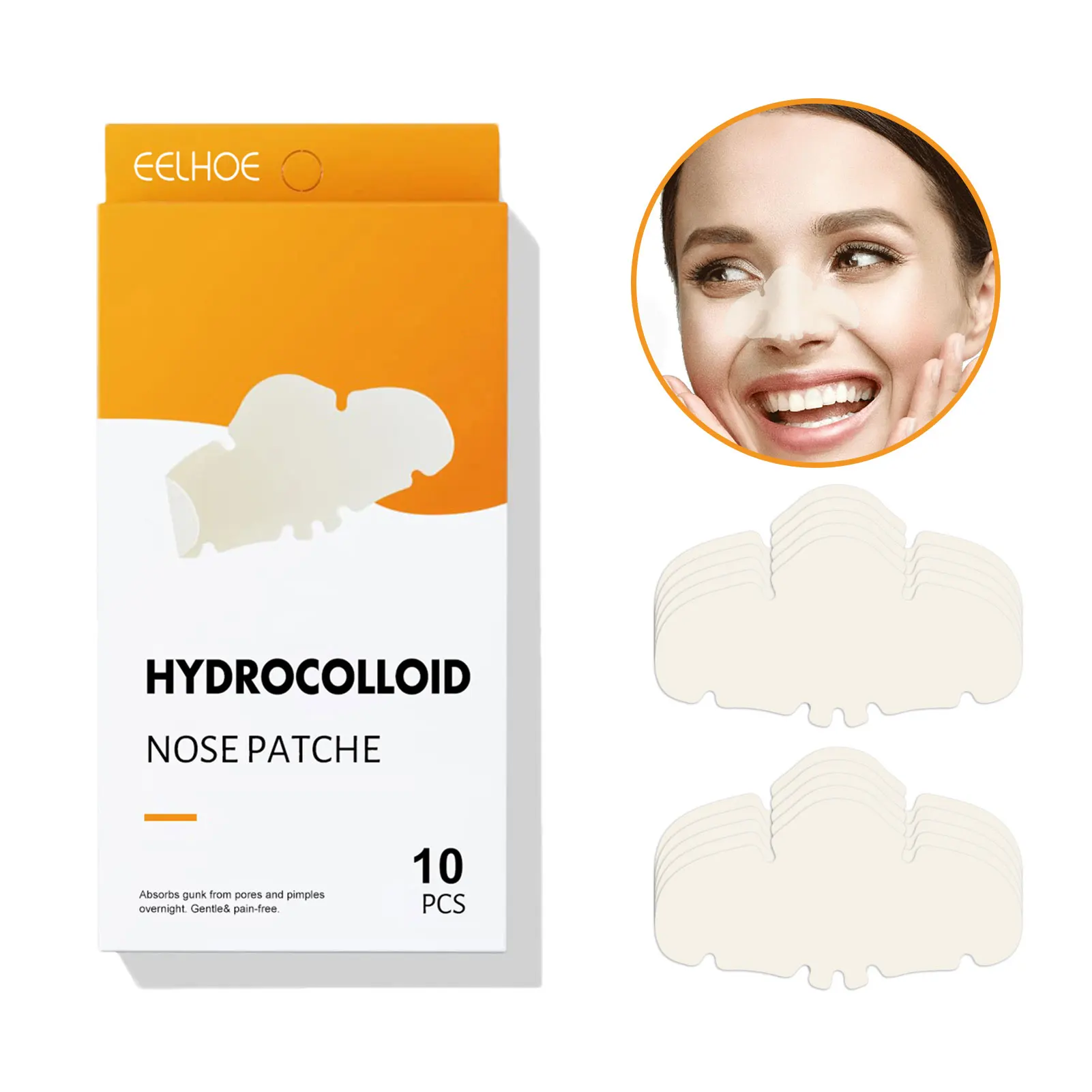 O remendo hidrocolóide do nariz do remendo dos poros limpa os poros ...