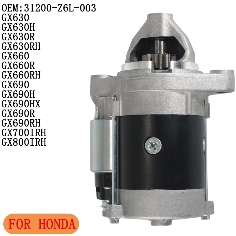 Starter Motor For Honda GX630H GX630R GX630 GX660RH GX690 GX690H ...