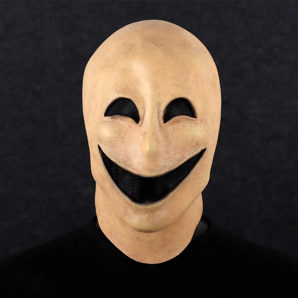Creepy-Smile-No-Face-Man-Mask-Cosplay-Alien-Demon-Latex-Helmet ...