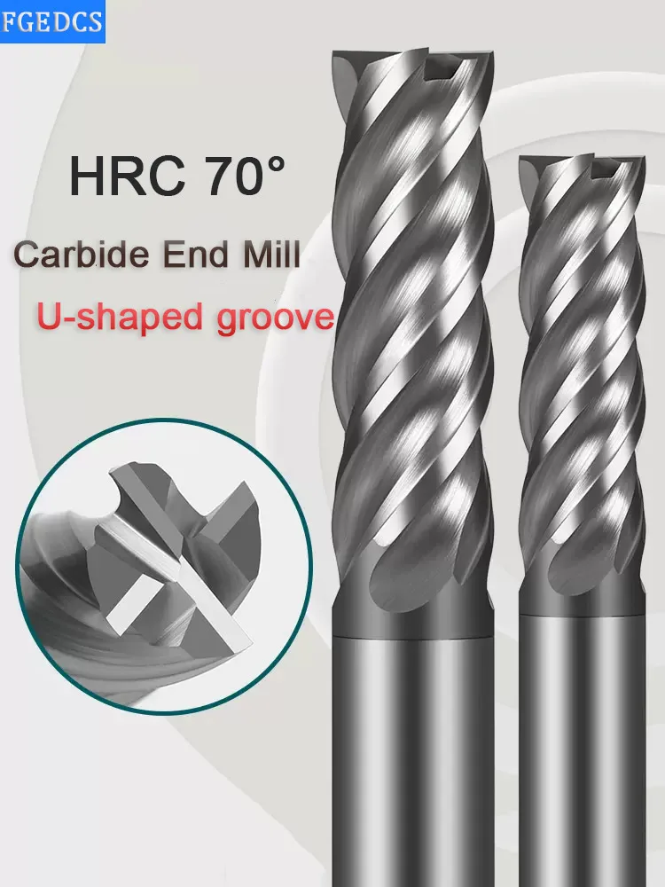 HRC-70-Tungsten-Steel-Milling-Cutter-U-groove-de-a-o-inoxid-vel-Special ...