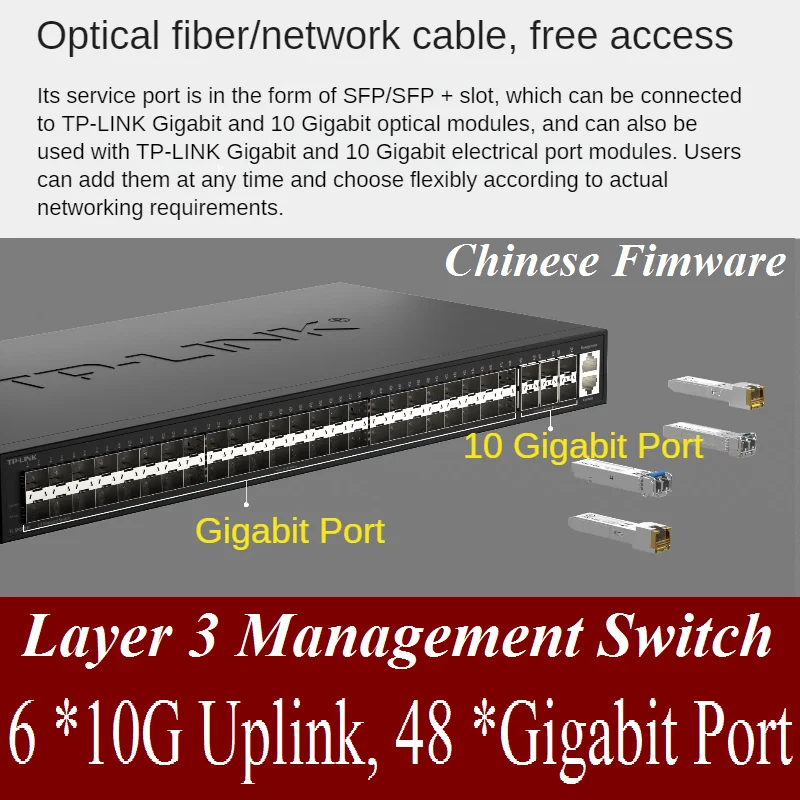 10gbps ethernet switch de rede 6*10000mbps sfp + portas ópticas da ...