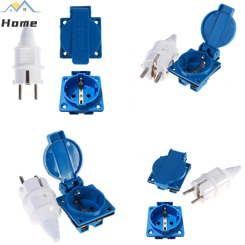 Industrial-Waterproof-Socket-EU-Socket-Copper-Contact-Body-220V-16A ...