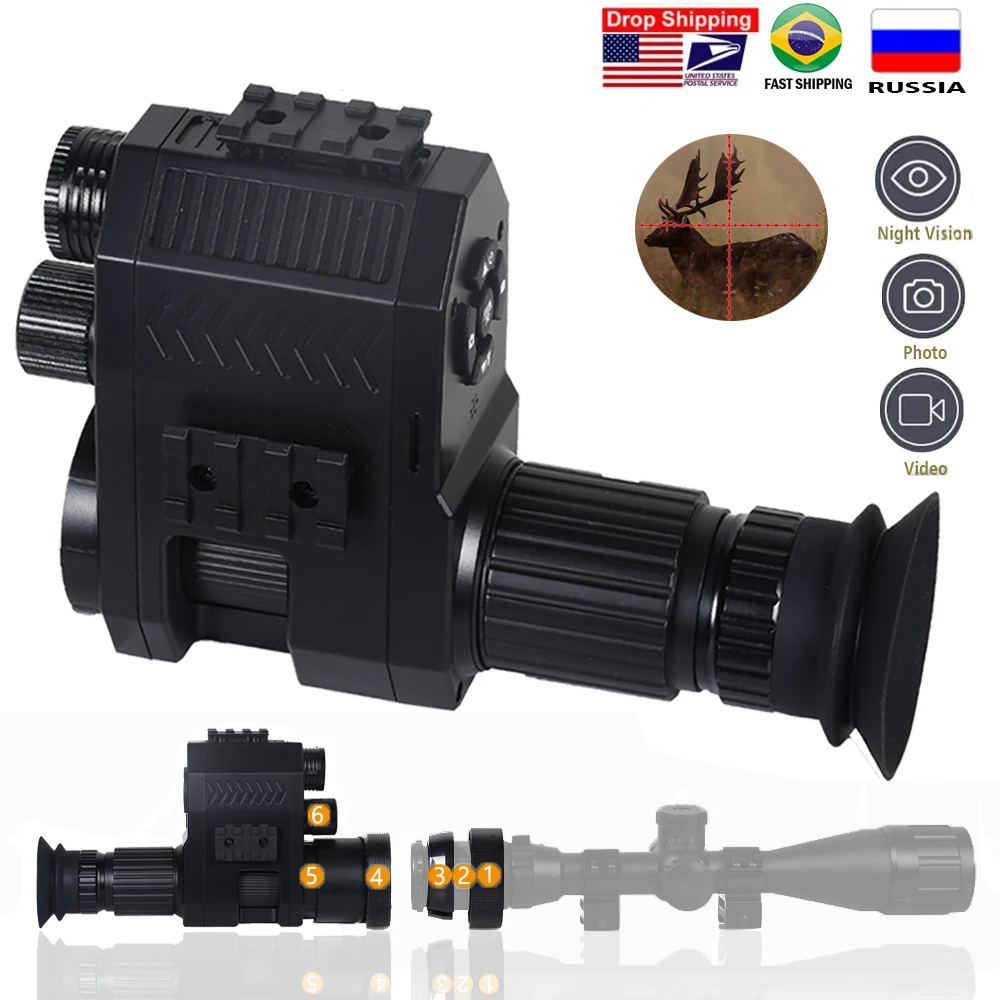 Megaorei-Digital-Night-Vision-Scope-Monocular-1080P-Laser-Infrared ...