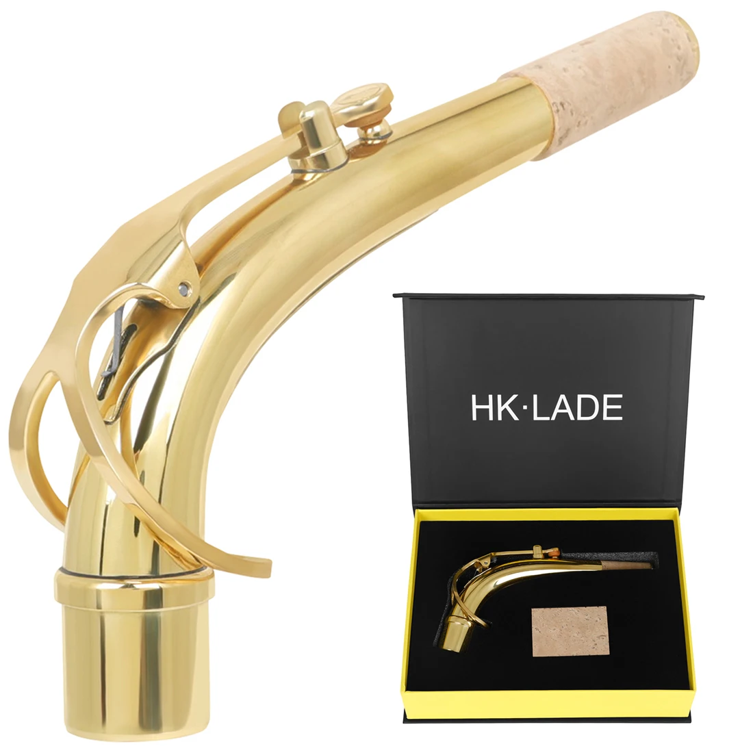 Alto-Saxophone-Neck-Set-Golden-Brass-Bend-Neck-Sax-Replacement-Part-for ...