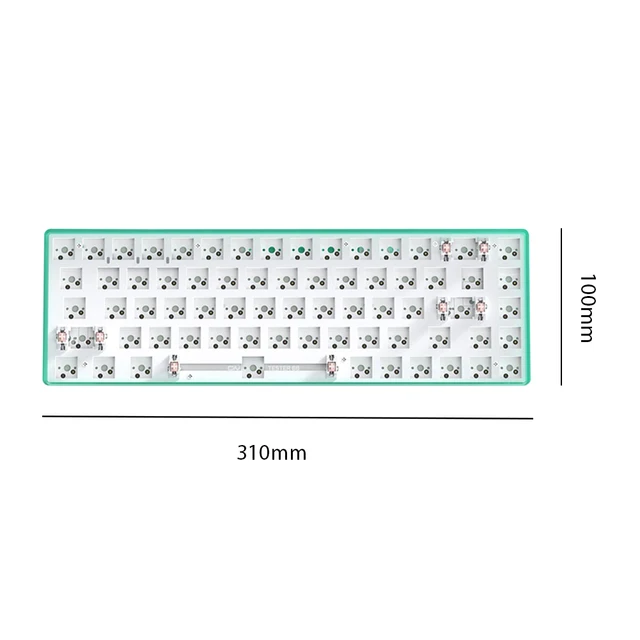 Mechanical Keyboard Kit Tes68 3/5pin Hot Swap Shaft Base Axis BT5.0+2 ...