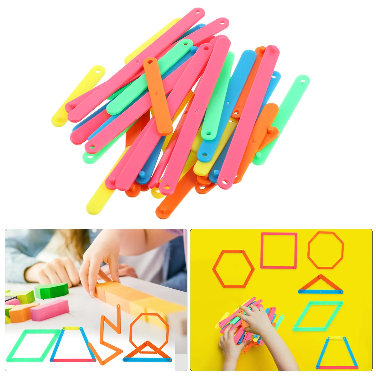 50-Pcs-Splicing-Strip-Teaching-Math-Toys-Combination-Aids-Triangle-Kids ...