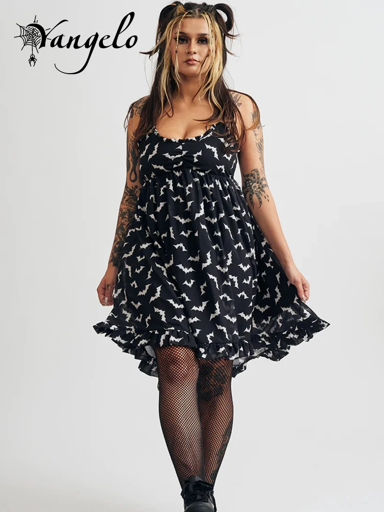 Yangelo-Gothic-Aesthetic-Elegance-Bat-Print-Suspender-Dress-Punk-Grunge ...