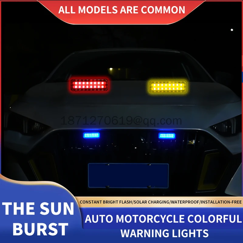 Car-solar-warning-flash-light-Car-Lights-motorcycle-electric-vehicle ...