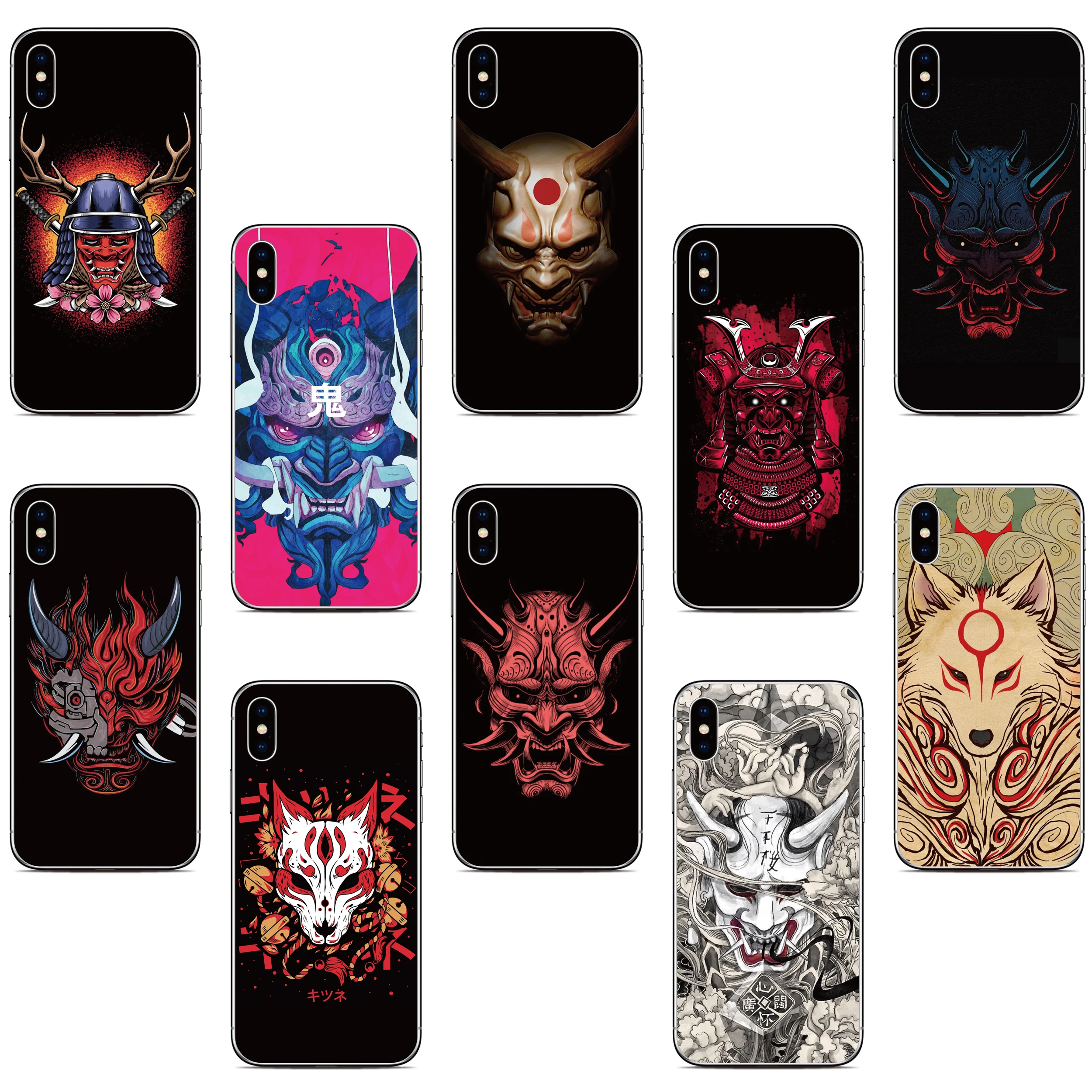 Samurai Oni Mask Phone Case For Sony Xperia 10 5 1 II III IV V 2023 XZ5 ...