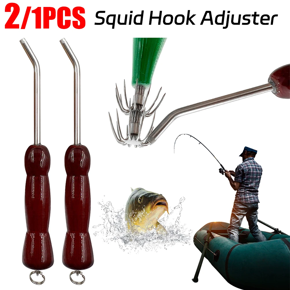 1-2PCS-Stainless-Steel-Squid-Hook-Adjuster-Reshaping-Tune-Egi-Candat-Jig-Tools-Squid-Hook ...