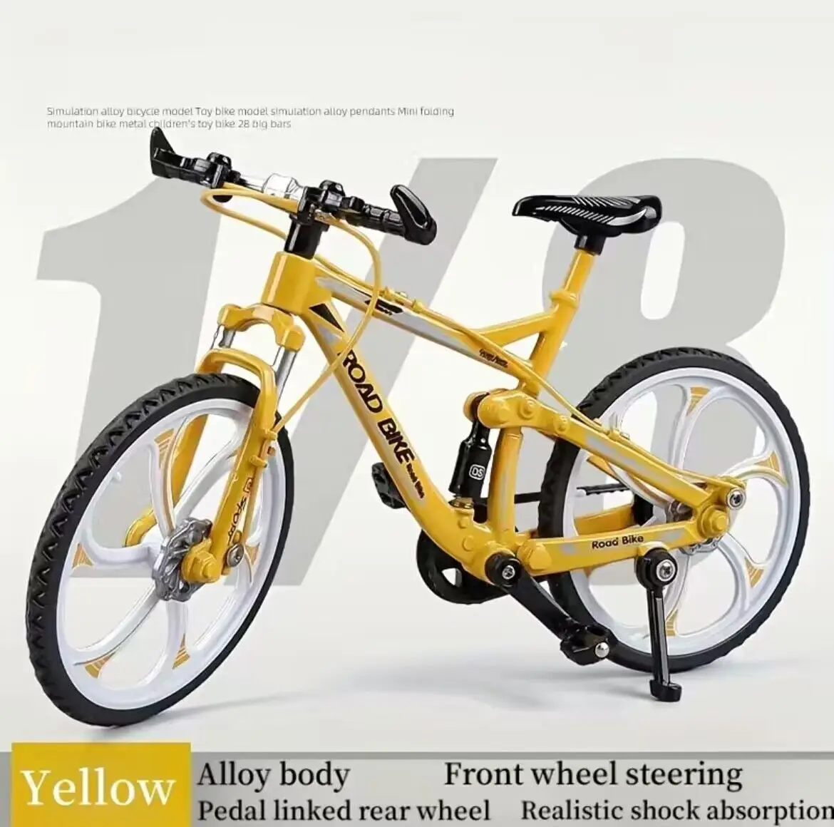 1-8-Model-Alloy-Bicycle-Diecast-Shock-absorbing-Mountain-Finger-Mini ...