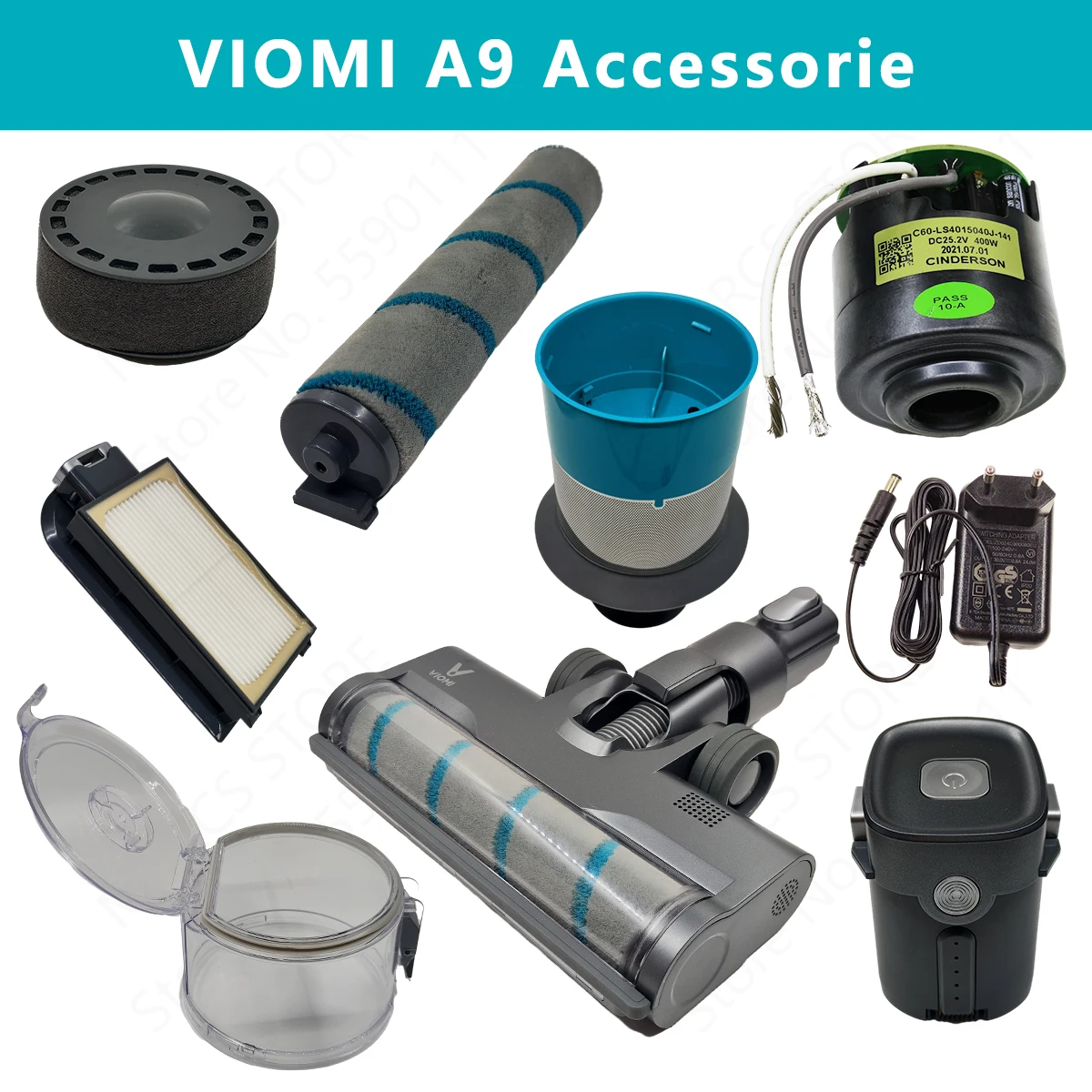Original-VIOMI-A9-Handheld-Cordless-Vacuum-Cleaner-Spare-Parts-Roller-Brush-HEPA-Filter-Dust-Cup ...