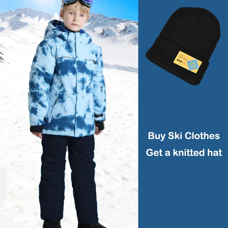 Children-Ski-Suits-Winter-Ski-Clothing-Snowboard-Wear-Overalls-Fleece ...