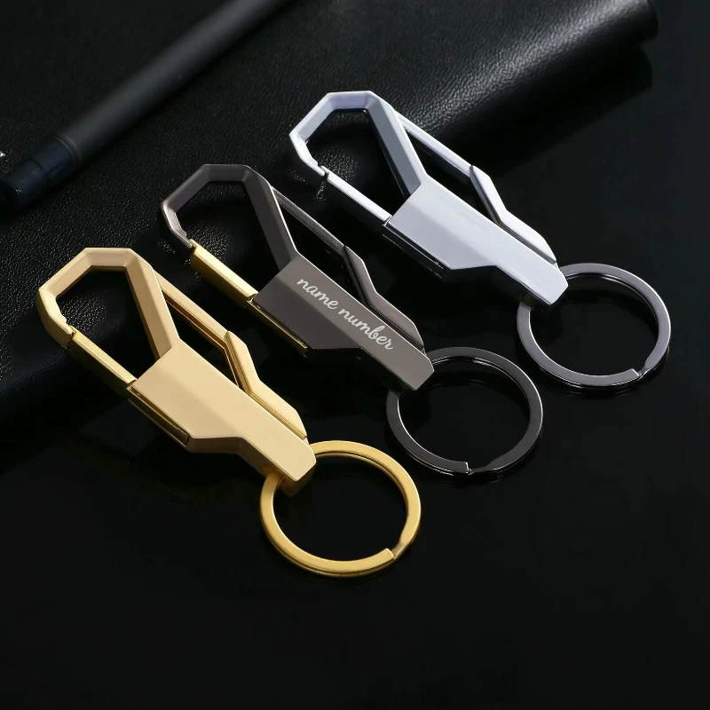 Custom-Number-Logo-Metal-Keychain-for-Men-and-Women-Laser-Engraved-Car ...