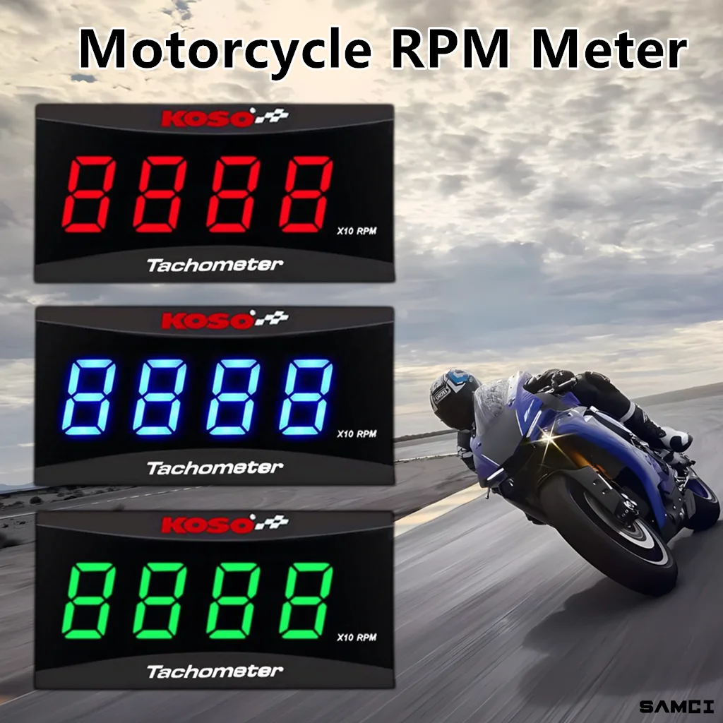 KOSO-RPM-Mini-Meter-Motorcycle-LCD-Digital-Display-Engine-Tach-Meter ...