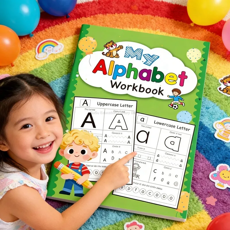 26 Alphabet Exercise Book English Copybook Coloring Book, Pen Control ...