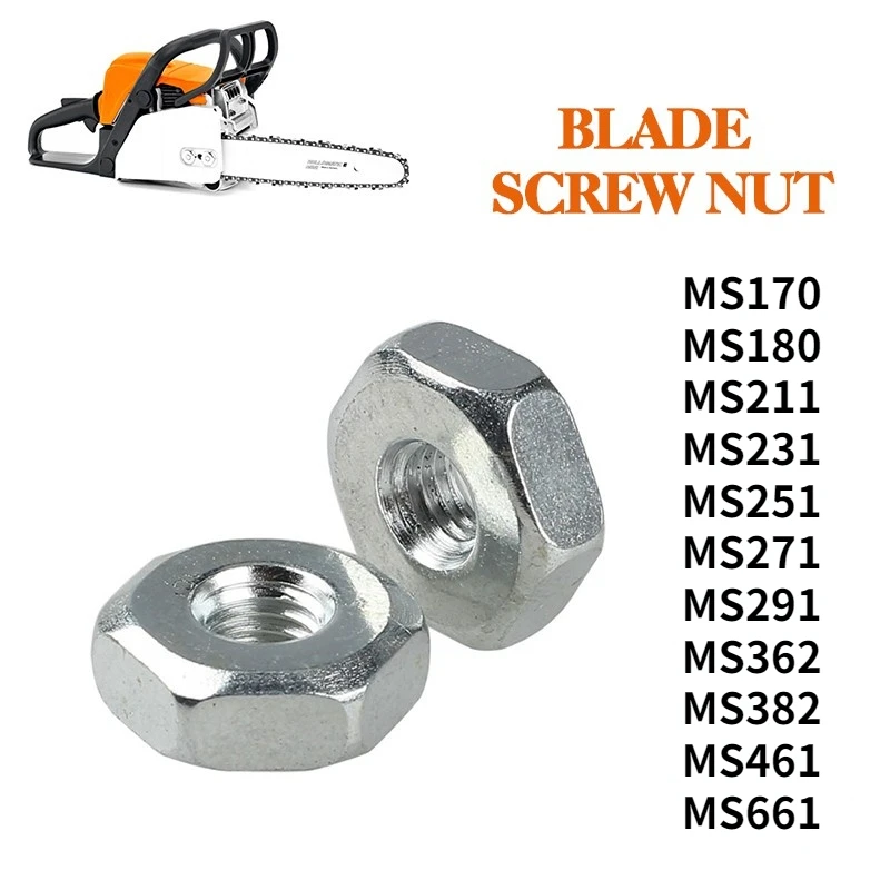1 Pair M8 Screw Nut for Chainsaw MS170 MS180 MS211 MS231 MS251 MS271 ...