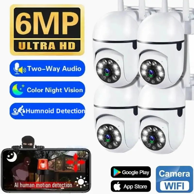 6MP-Wifi-Wireless-Security-Monitor-Cameras-Color-Night-Vision-PTZ-Cam ...