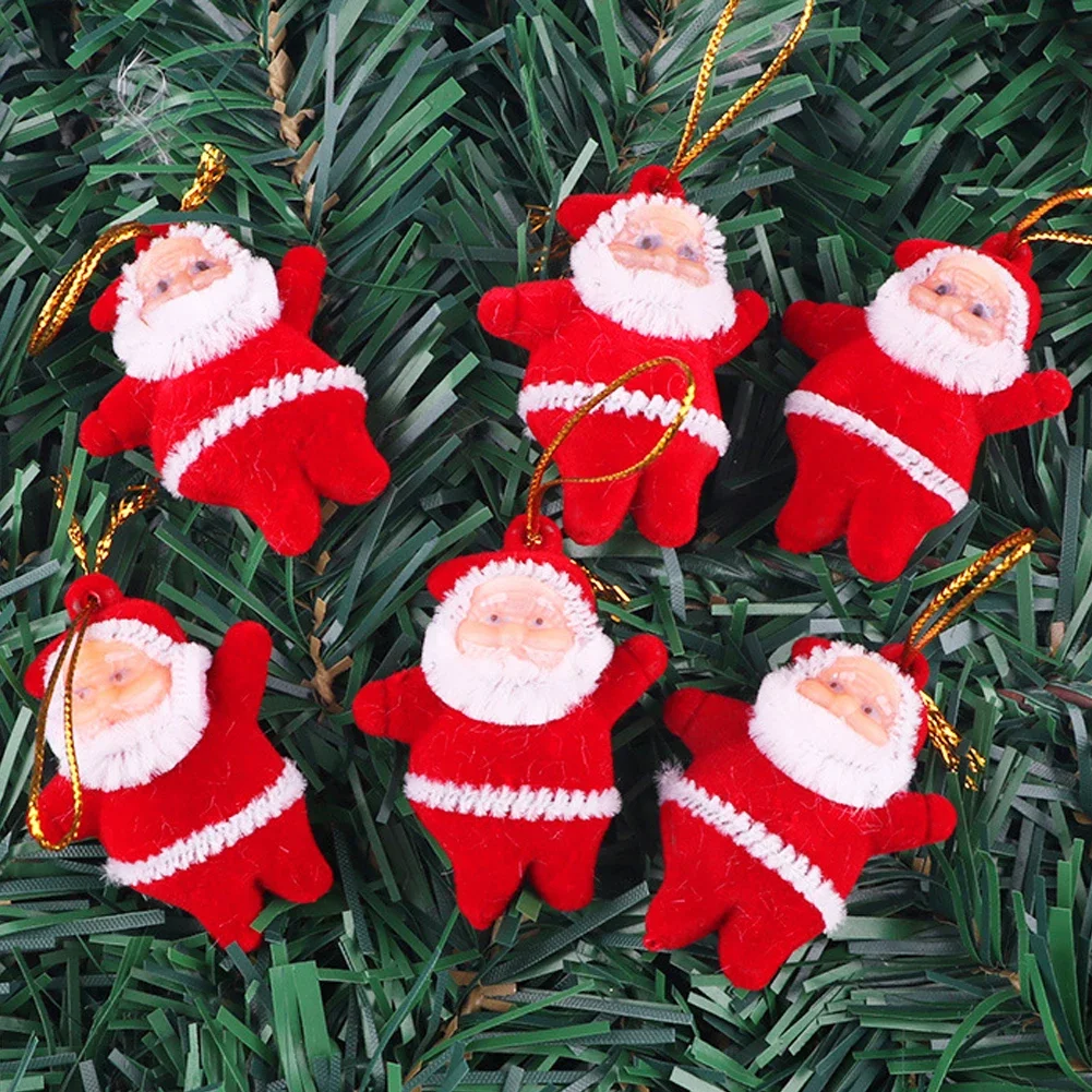 6Pcs-Set-Christmas-Tree-Colorful-Santa-Pendant-Mini-Santa-Claus-Doll ...