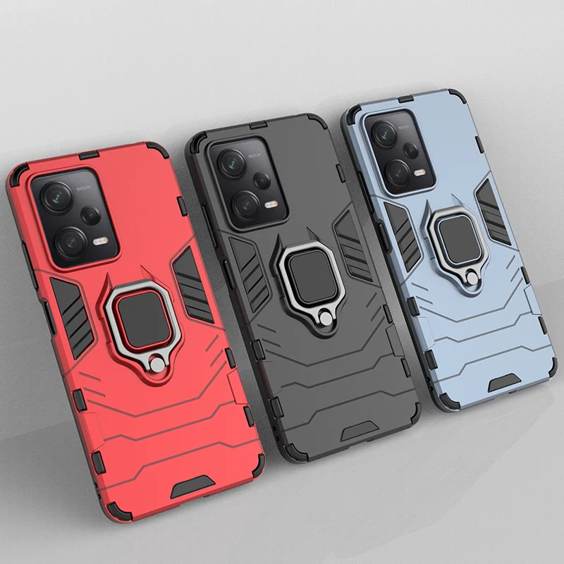 Shockproof Armor Phone Case For Xiaomi Redmi Note 11 11e 11t 11r 12 Pro Plus Heavy Duty Finger ...