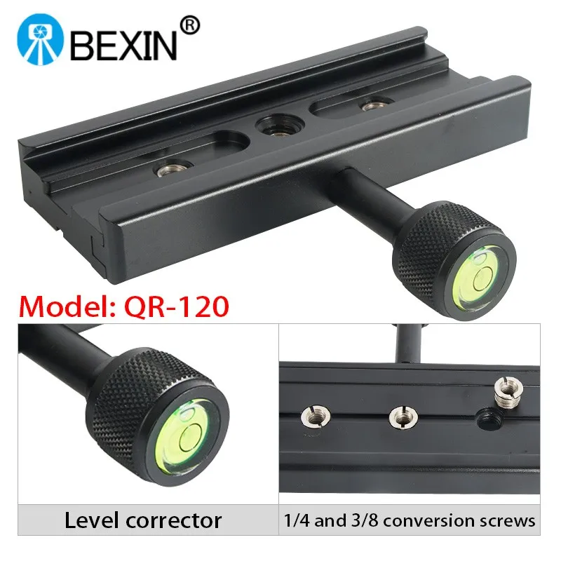 BEXIN-QR120-Camera-Clamp-Long-Plate-Mount-Clamp-Tripod-Plate-Adapter ...