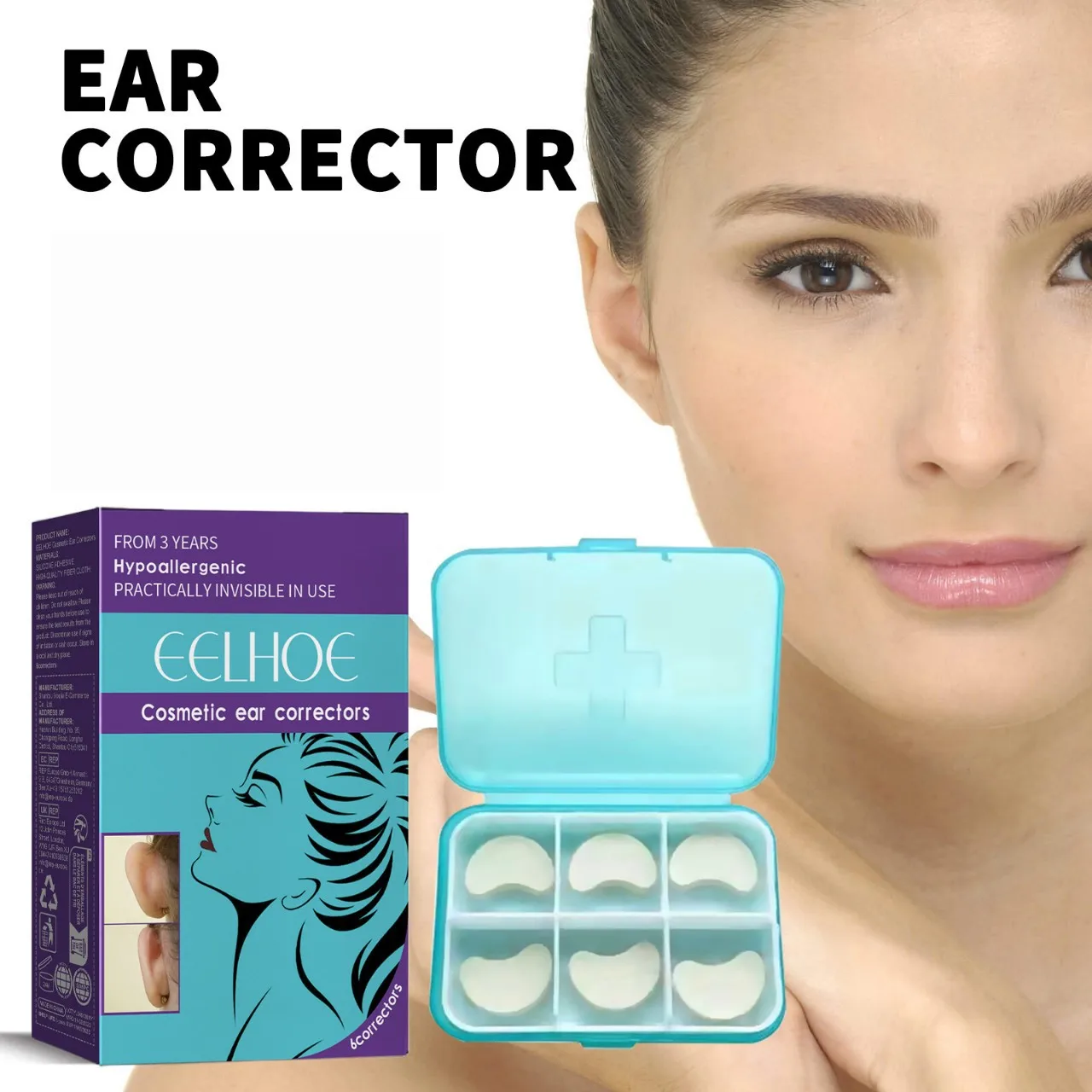 6/18 pièces autocollants d'oreille correcteur d'oreille saillant grands ...