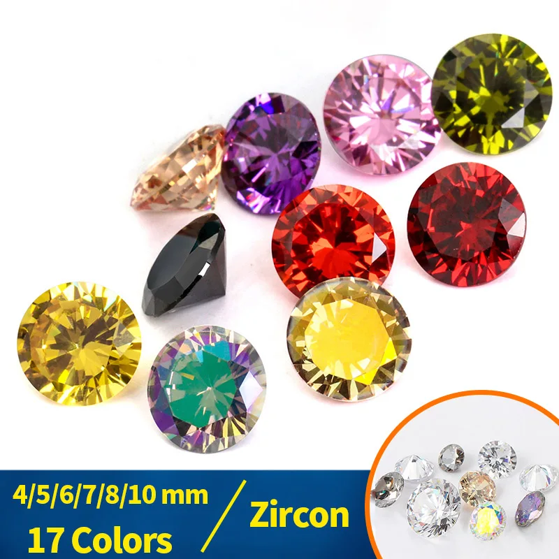 50/20pcs Zircon Multi Size Zircon Round Gemstone Aaaaa Zirconia ...