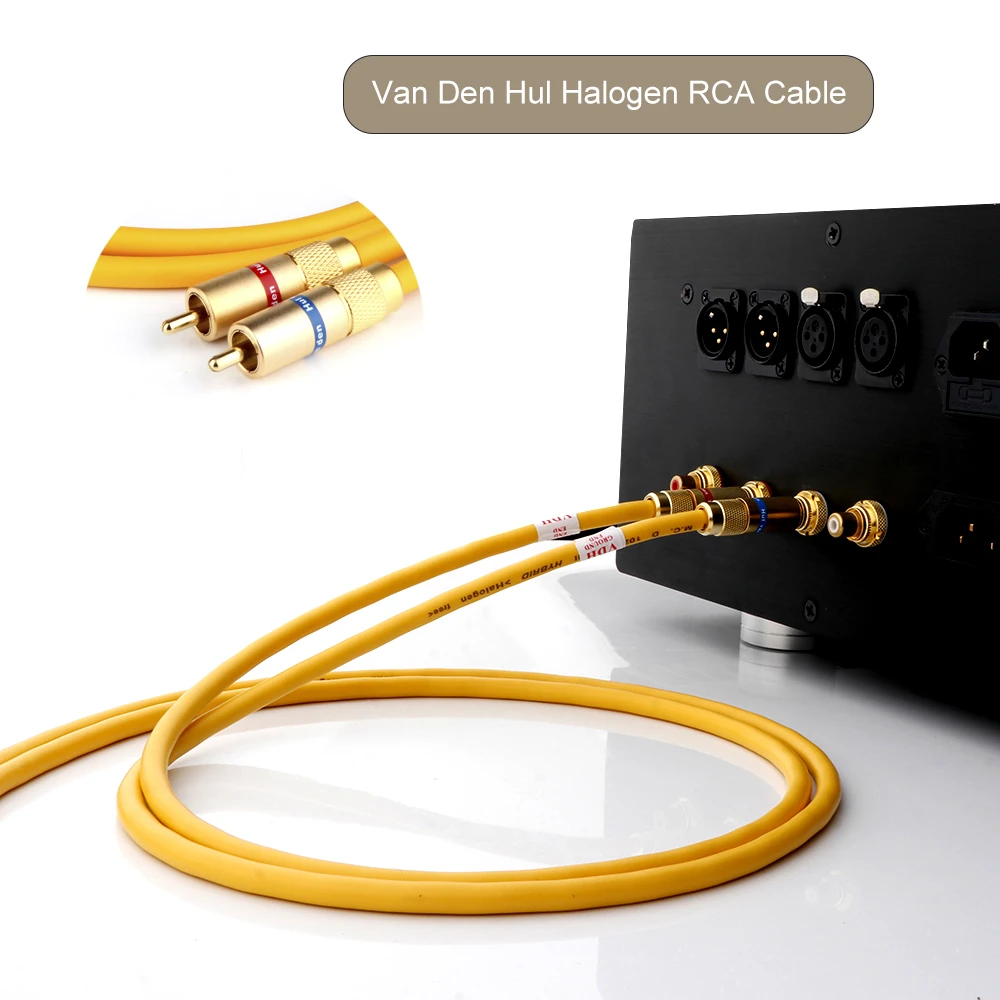 Pair Yter Van Den Hul Halogen HiFi Audio RCA Cable Extend Signal ...