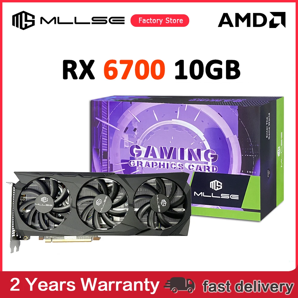 MLLSE-AMD-RX-6700-10GB-Gaming-Graphics-Card-GDDR6-160Bit-7nm-DP-3-HDMI ...