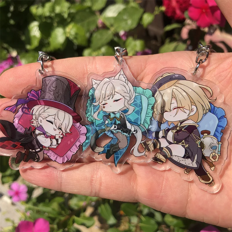 Genshin-Impact-Fontaine-Lyney-Lynette-Freminet-Keychain-Accessories ...