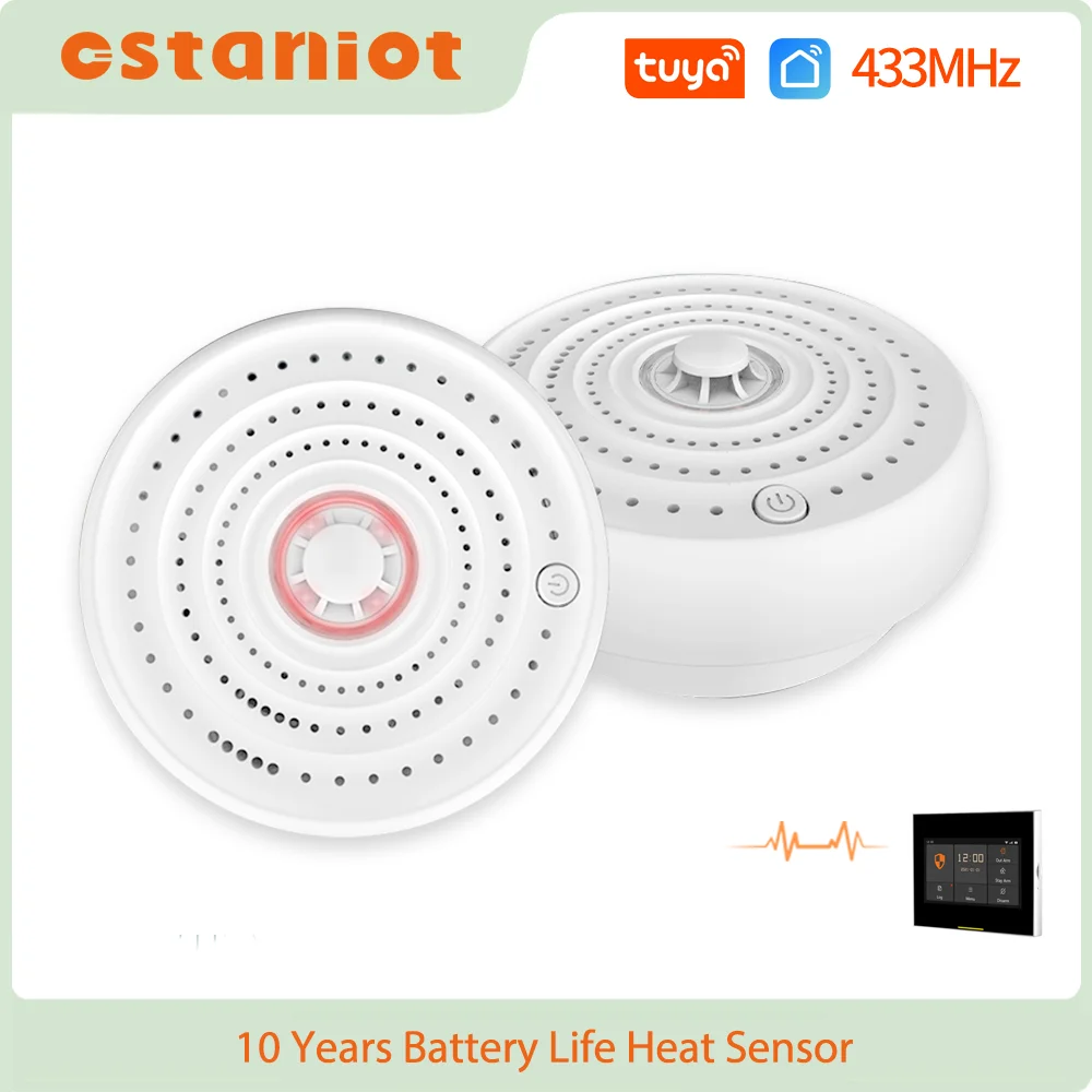 Wireless-Heat-Sensor-433MHz-Temperature-Thermal-Detector-85dB-High ...