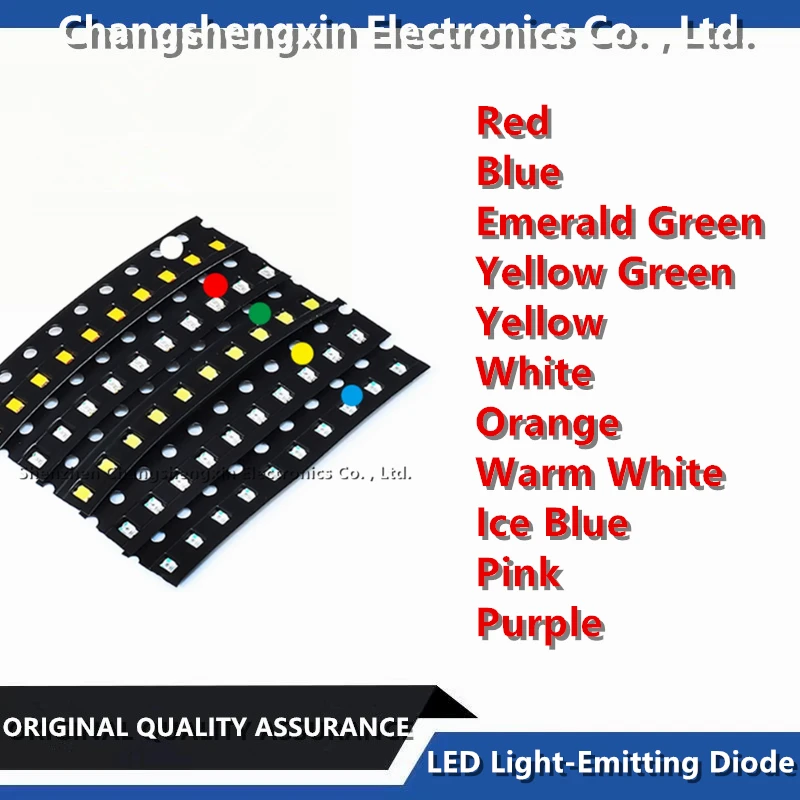 50-100PCS-New-Original-SMD-LED-Light-Emitting-Diode-1206-Red-Yellow ...