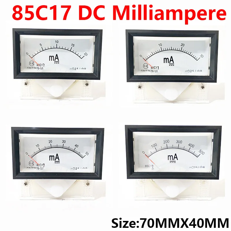 Milliammeter-85C17-mA-DC-Pointer-Panel-Amp-Meter-20mA-30mA-50mA-100mA ...