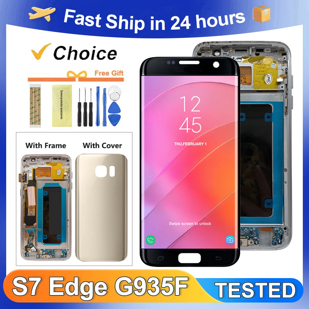 5.5''OEM S7 Edge For Samsung S7 EDGE G935 G935F LCD Display Touch ...
