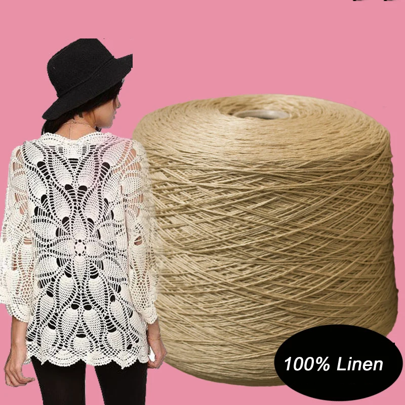 500g 5# Italy 100% liene yarn for hand knitting lace yarn to crochet ...