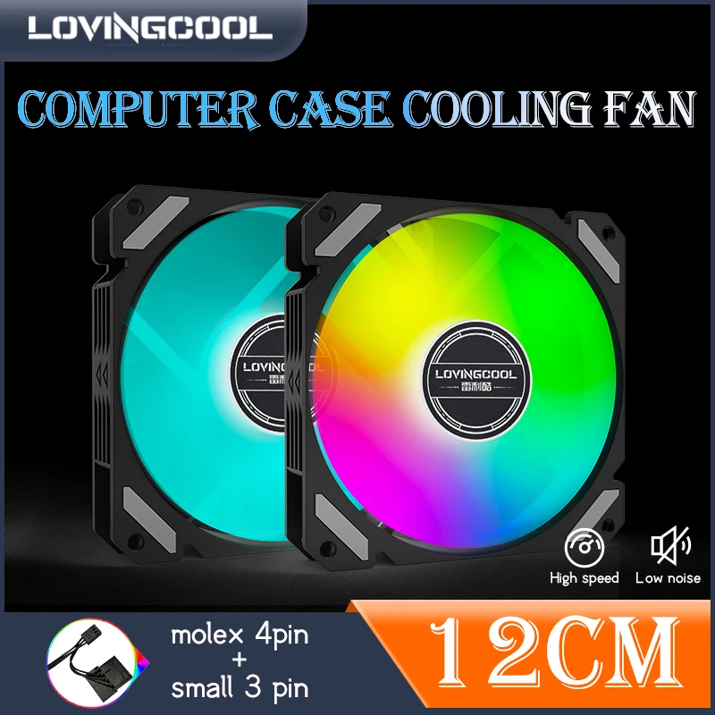LOVING-COOL-120mm-Case-Fan-Molex-4pin-3pin-Infinite-Mirror-Effect-Quiet ...
